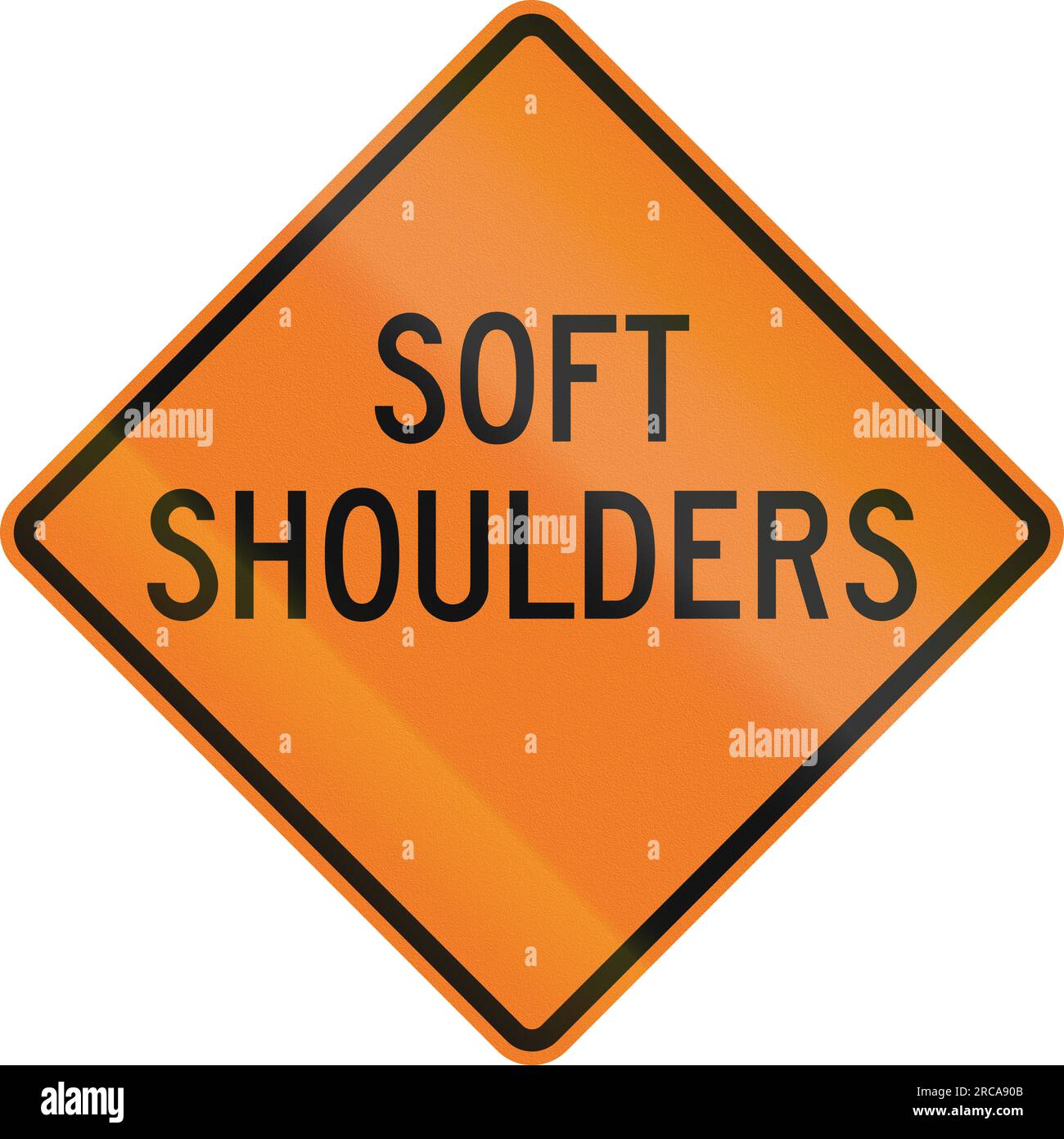Roadworks sign in Canada - Soft shoulders. This sign is used in Ontario ...