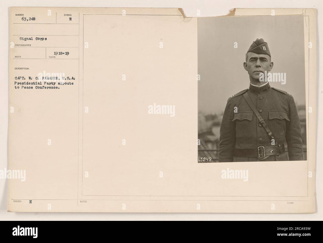 Captain W.C. Farabee of the U.S. Army served as part of the ...