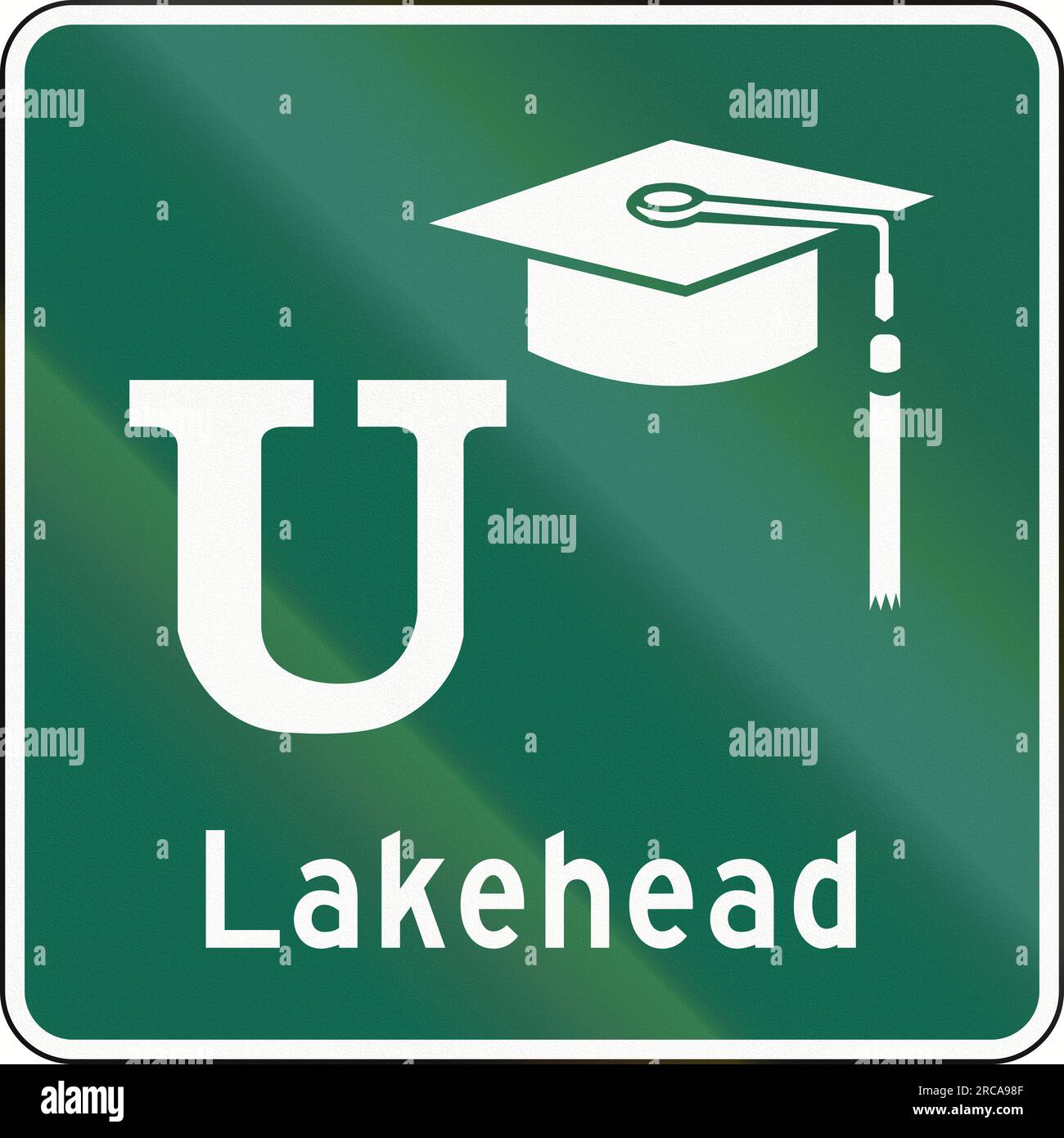 Guide road sign in Canada - Unieversity. This sign is used in Ontario ...