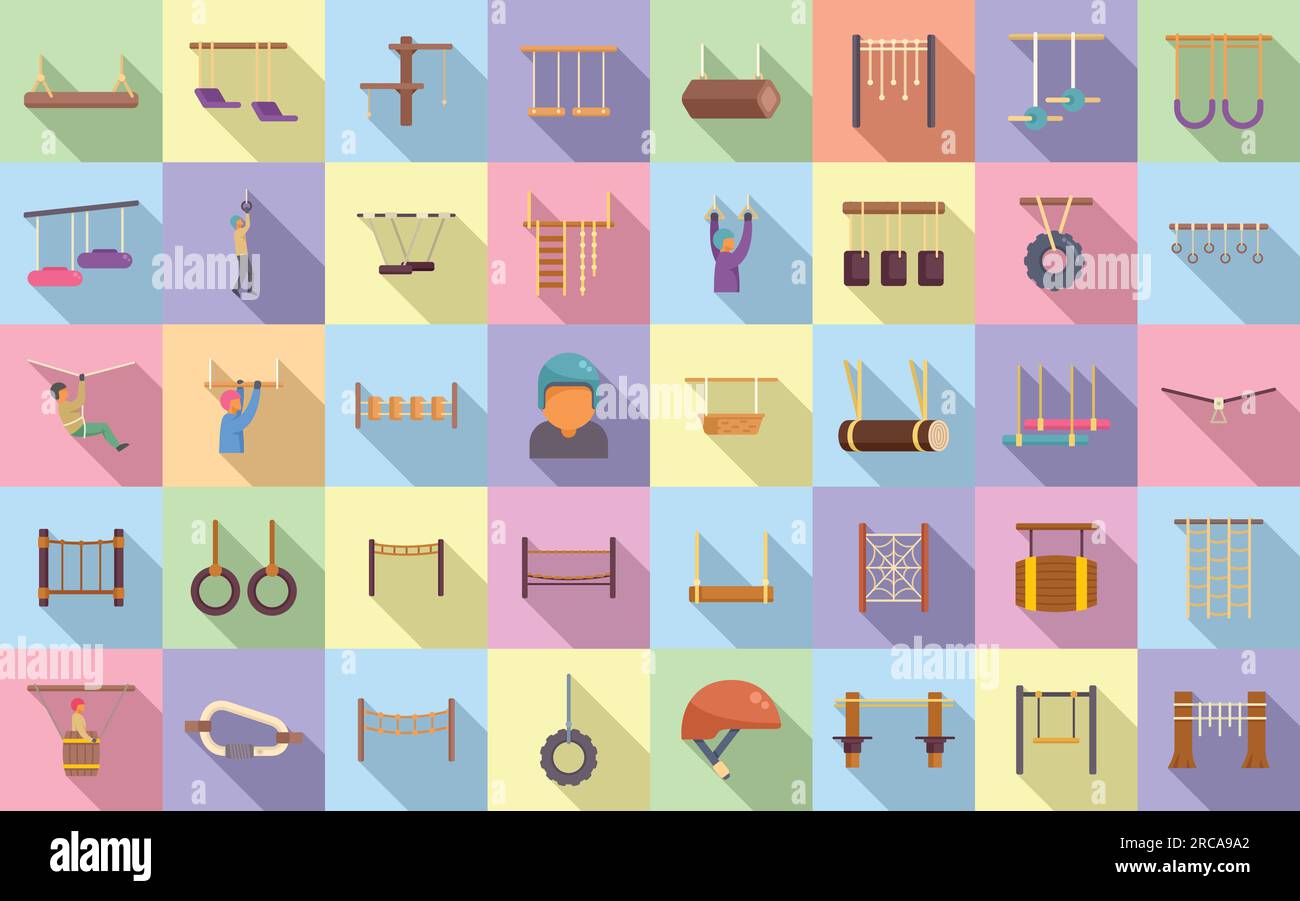 Climbing forest rope Stock Vector Images - Alamy