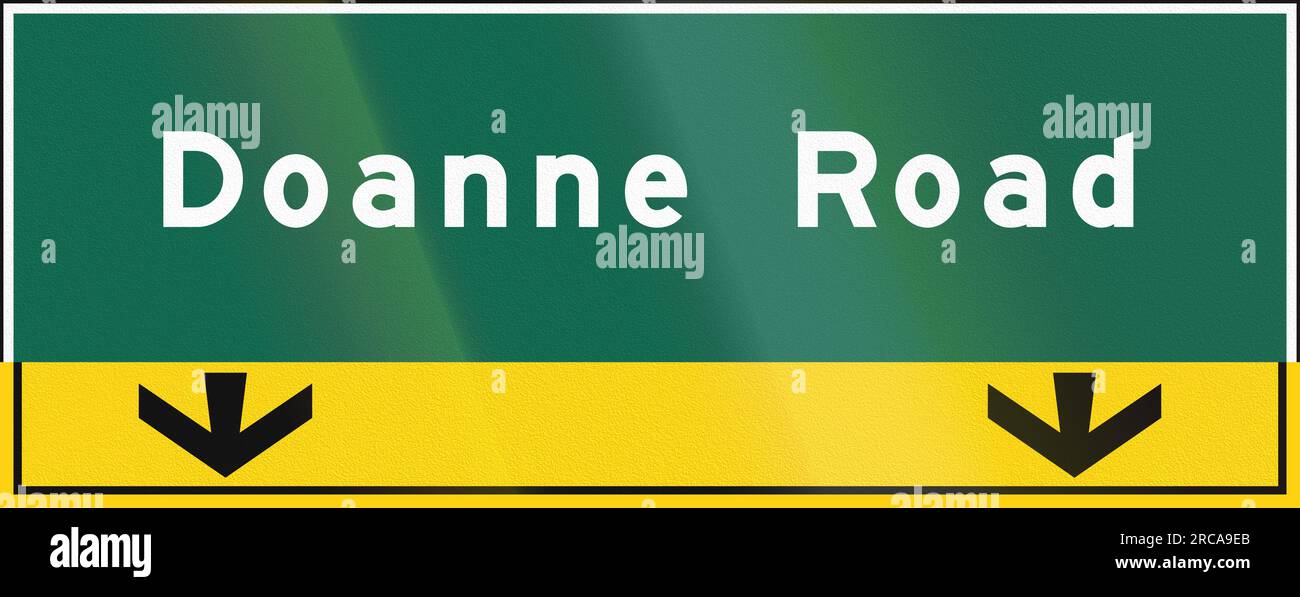 A Guide road sign above lane in Ontario, Canada Stock Photo - Alamy