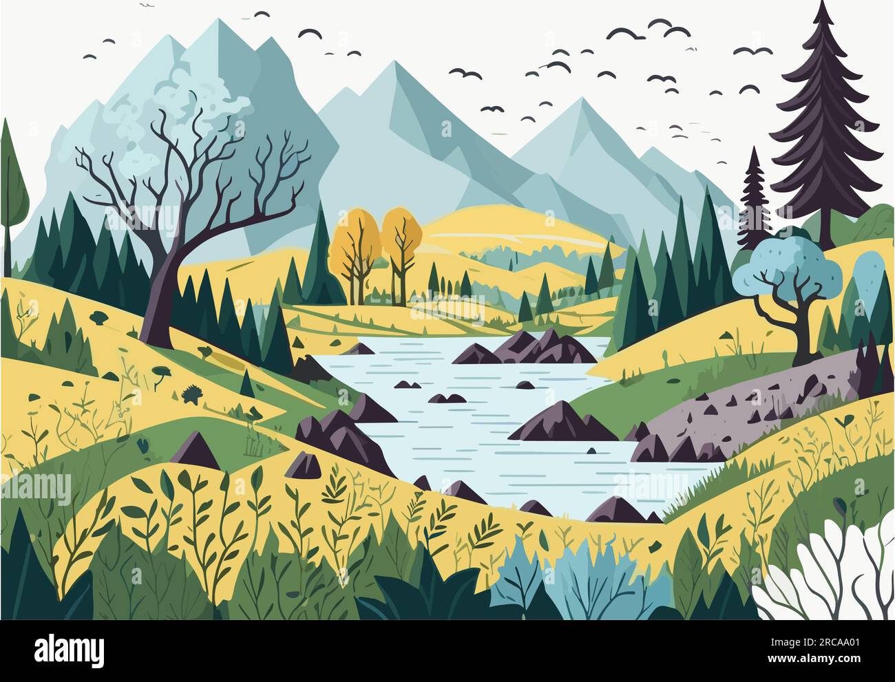 Clear garden pond Stock Vector Images - Alamy