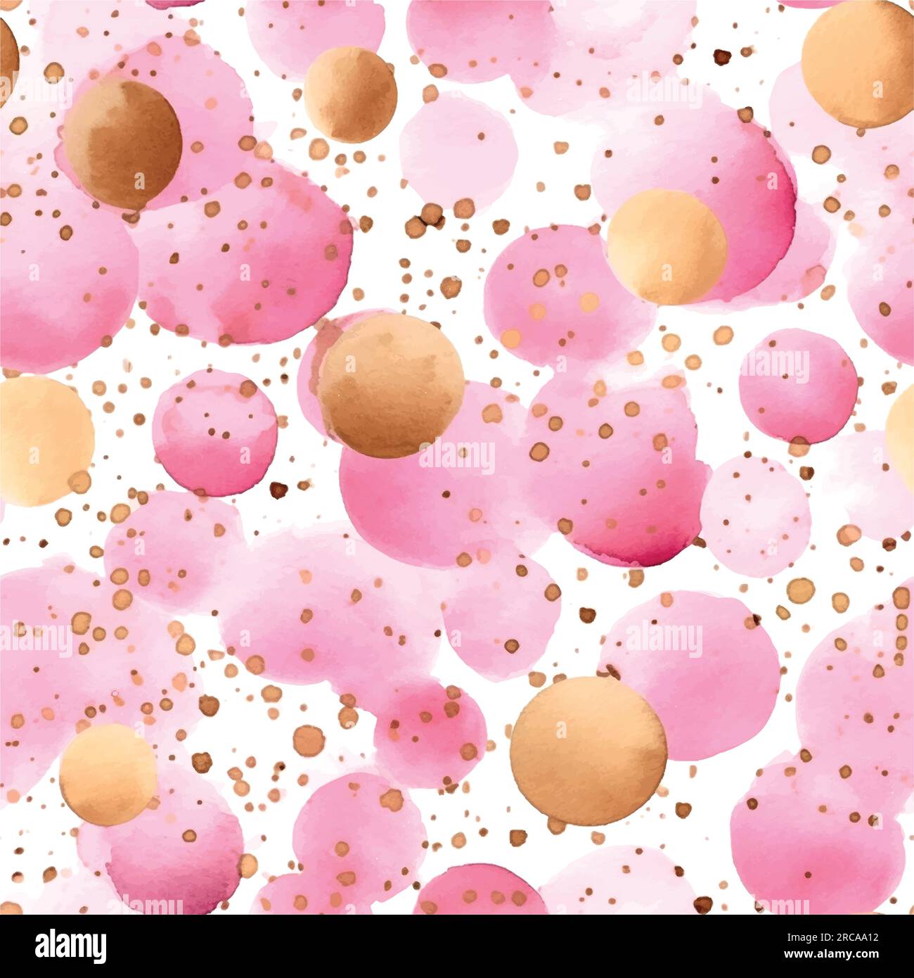 Pink dots pattern watercolor in watercolor style on black background ...