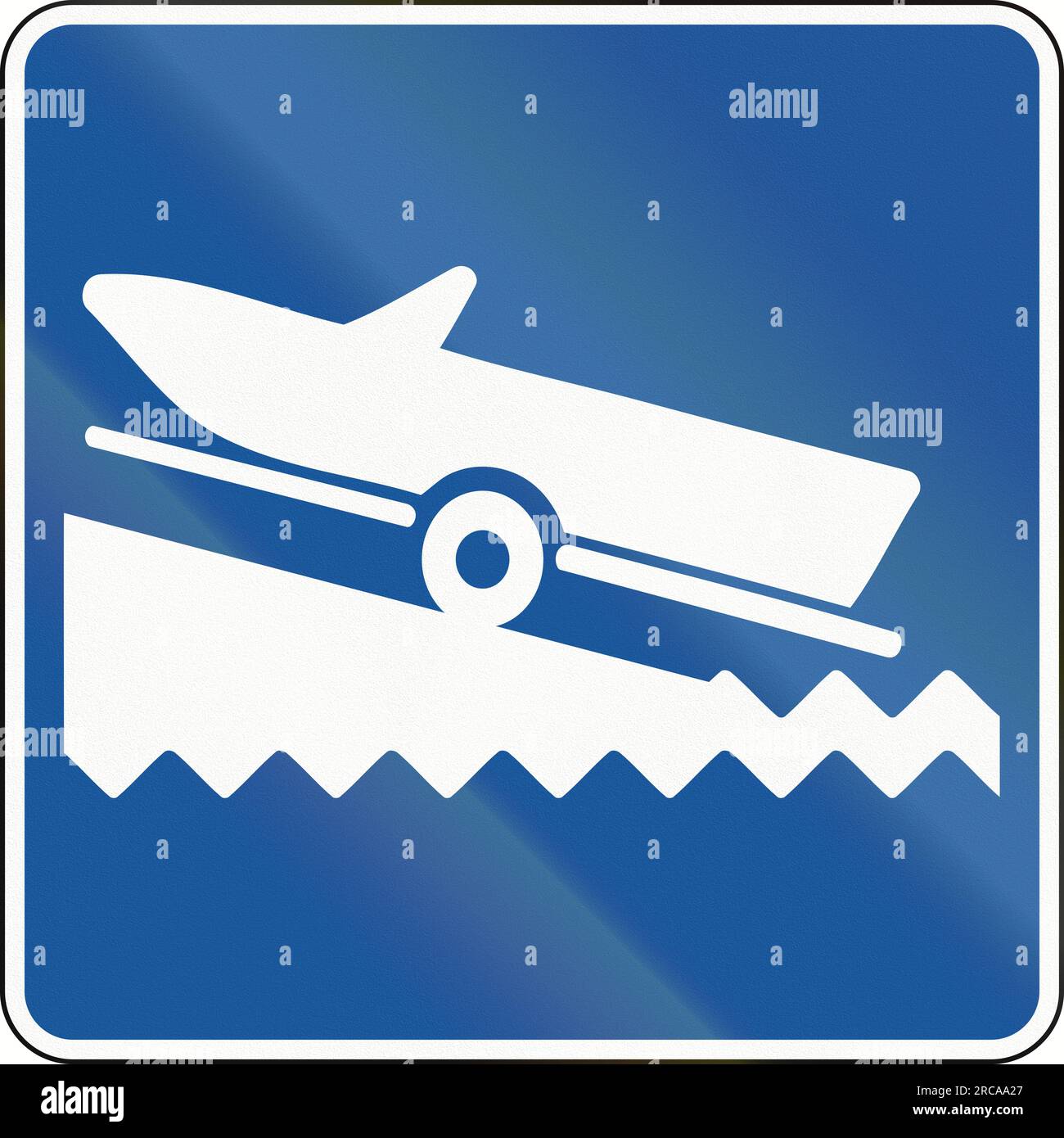 Guide road sign in Canada - Public boat launch. This sign is used in ...