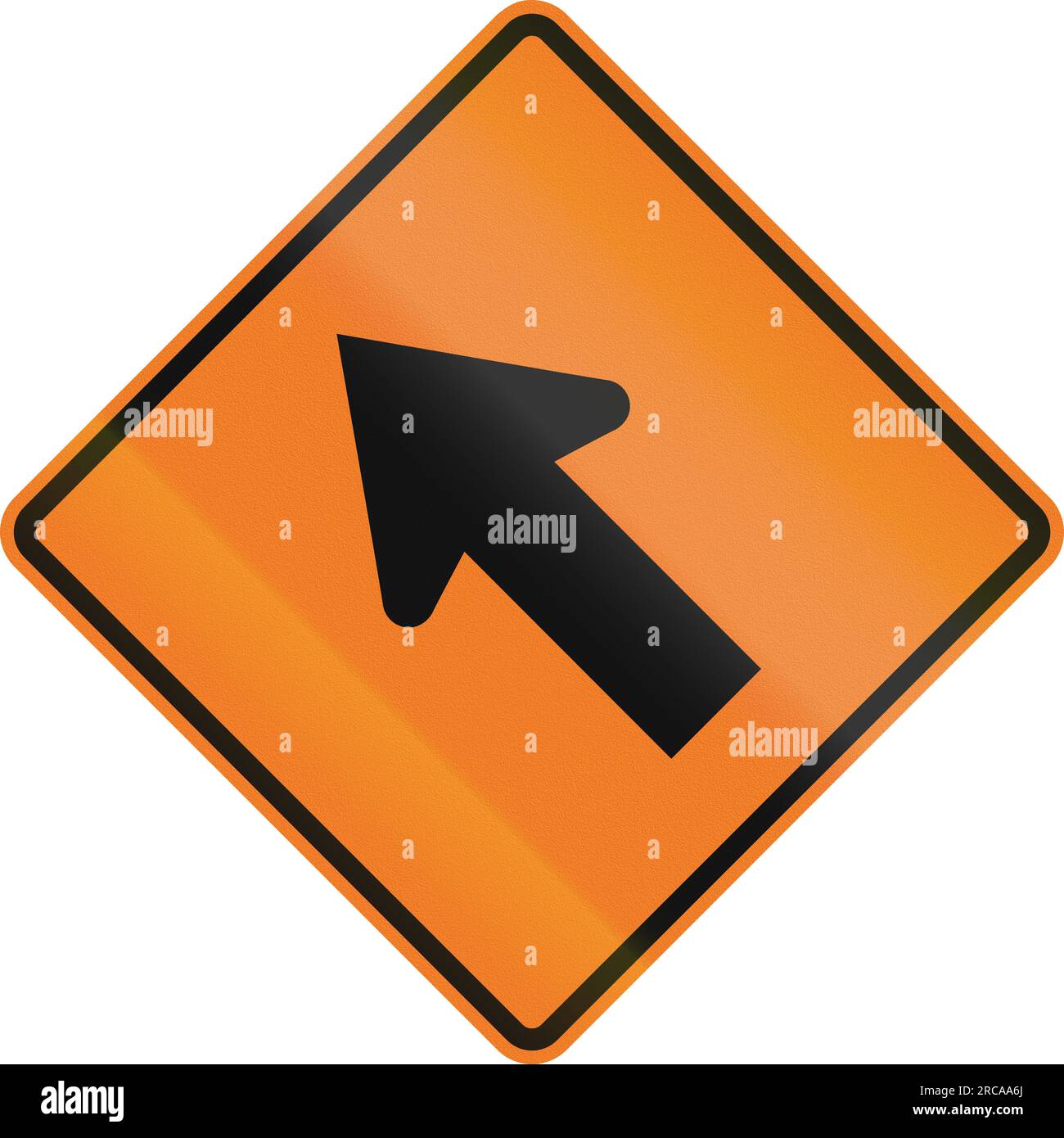 Roadworks sign in Canada - Keep left. This sign is used in Ontario ...