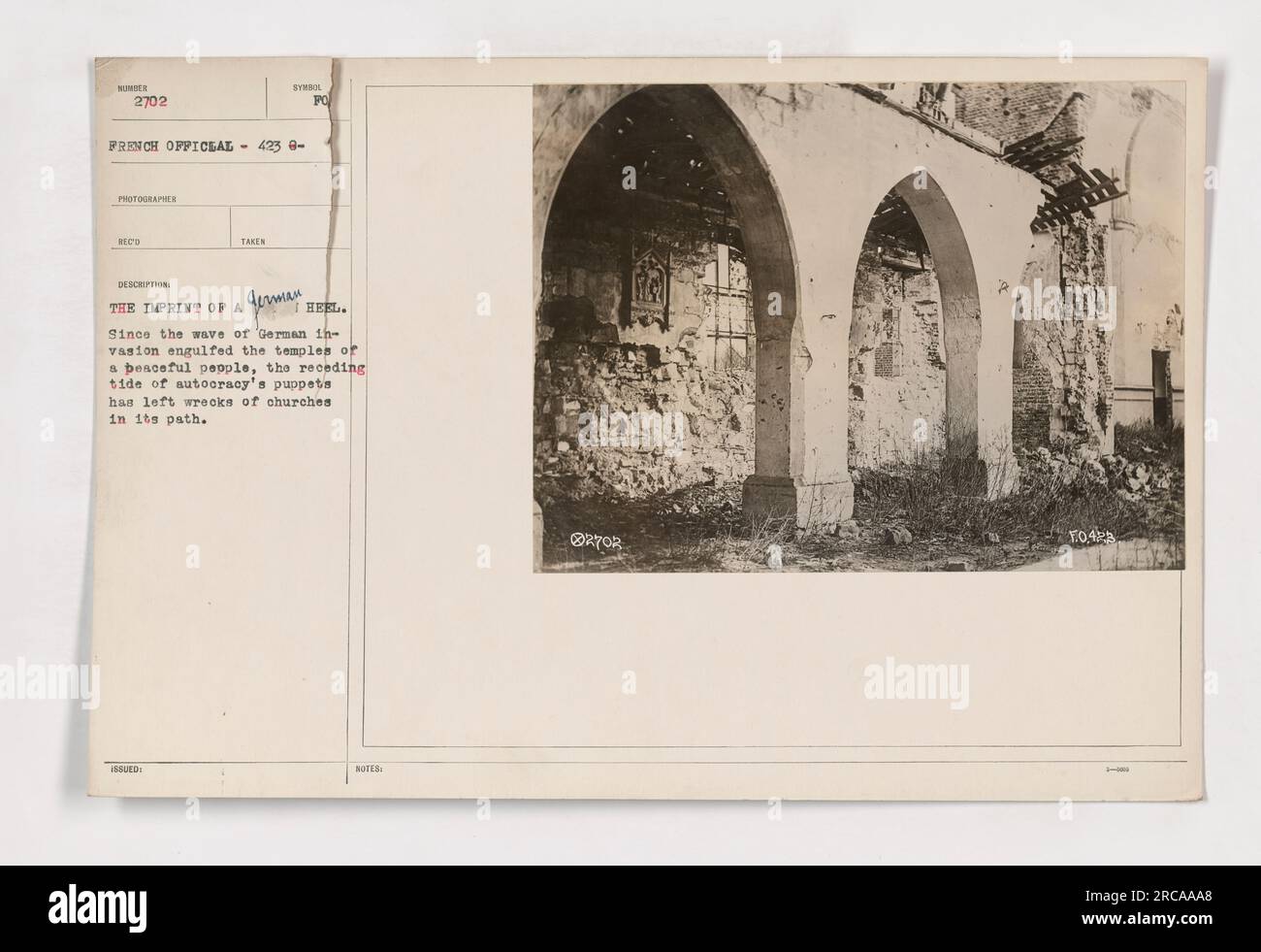 "An imprint of a German heel in the ground serves as a solemn reminder ...