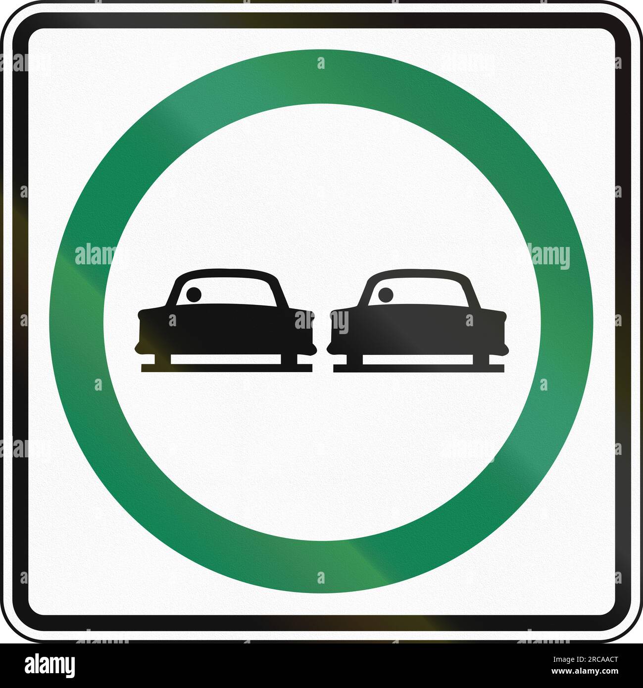 Regulatory sign in Canada - Overtaking permitted. This sign is used in ...