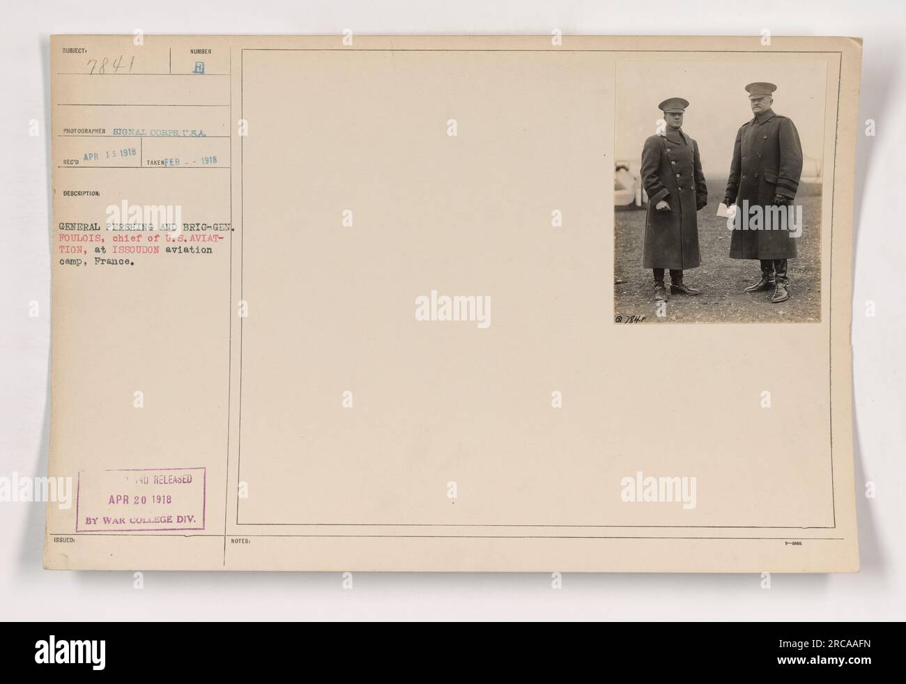 General Pershing and Brig. Gen. Poulois, Chief of U.S. Aviation, are ...