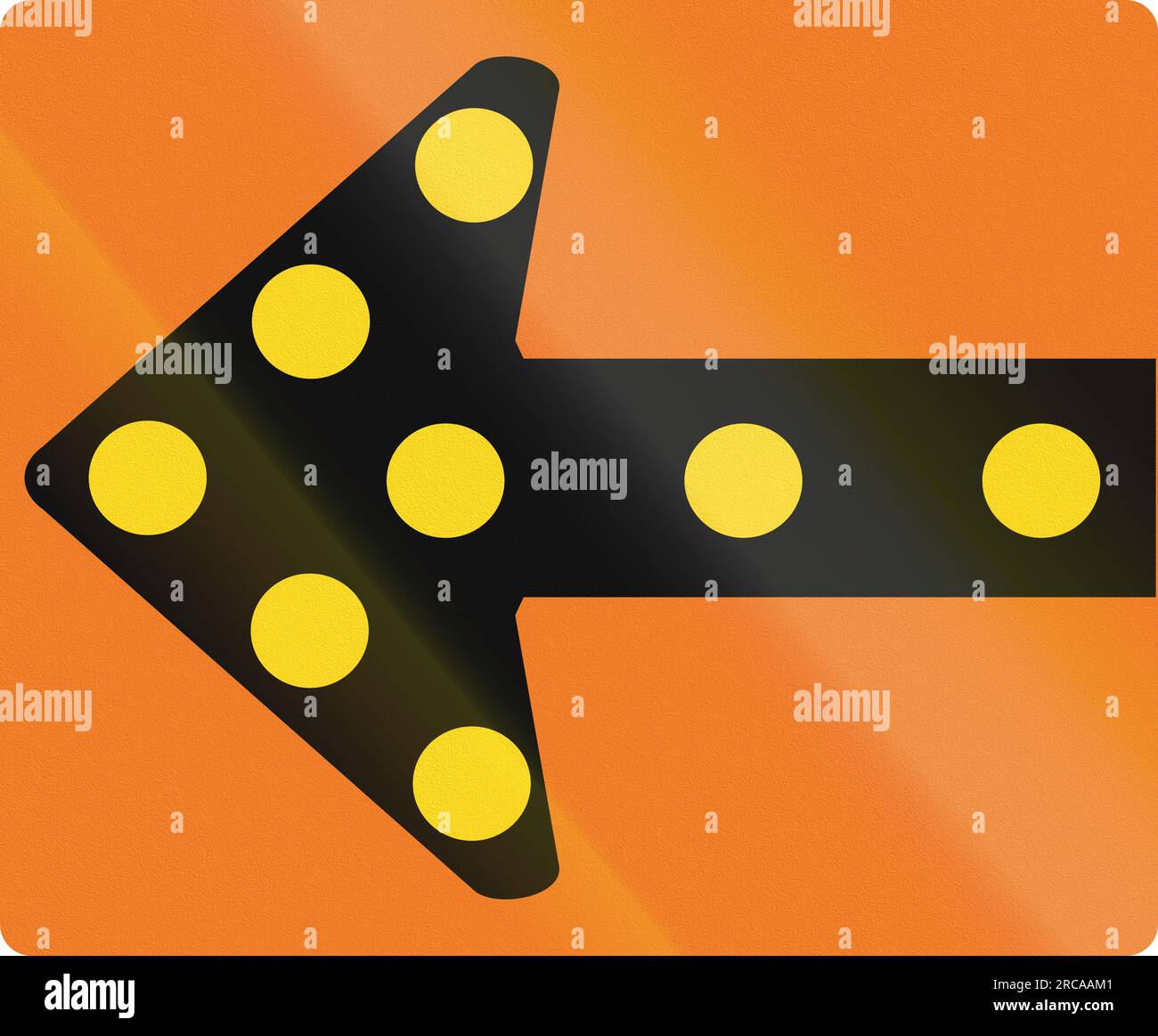 Canadian marking on construction barriers with arrow, used in Ontario ...