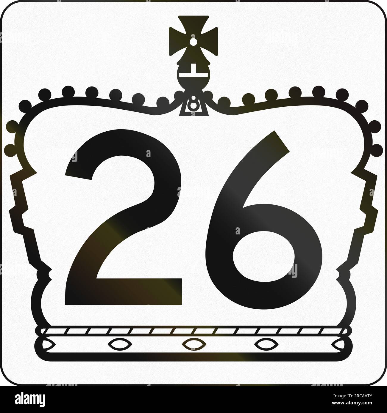 Canadian highway shield of a provincial route with number 26 Stock ...