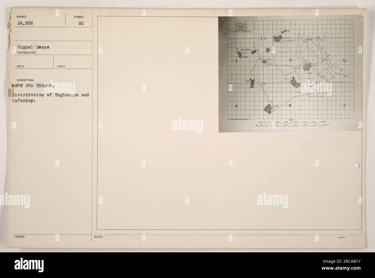 "Photograph depicts the distribution of engineers and infantry during ...