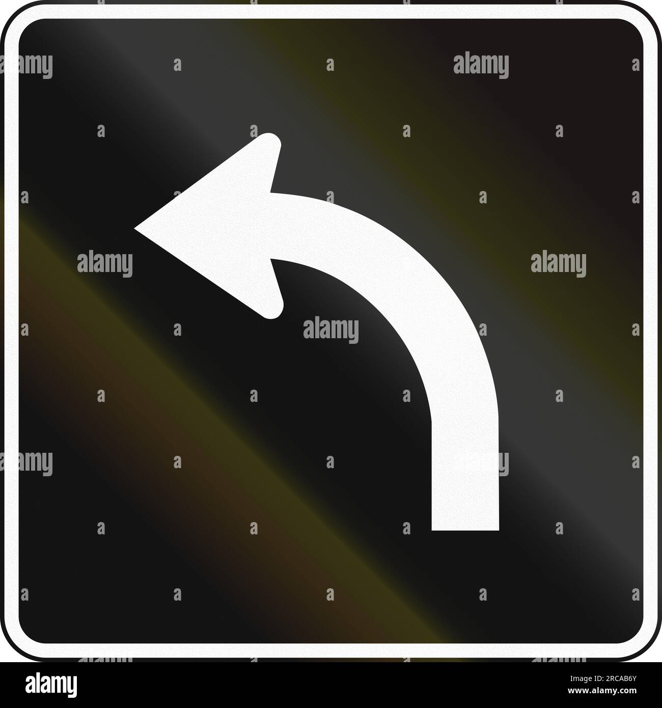 Lane management sign in Canada - Lane for left turn. This sign is used ...