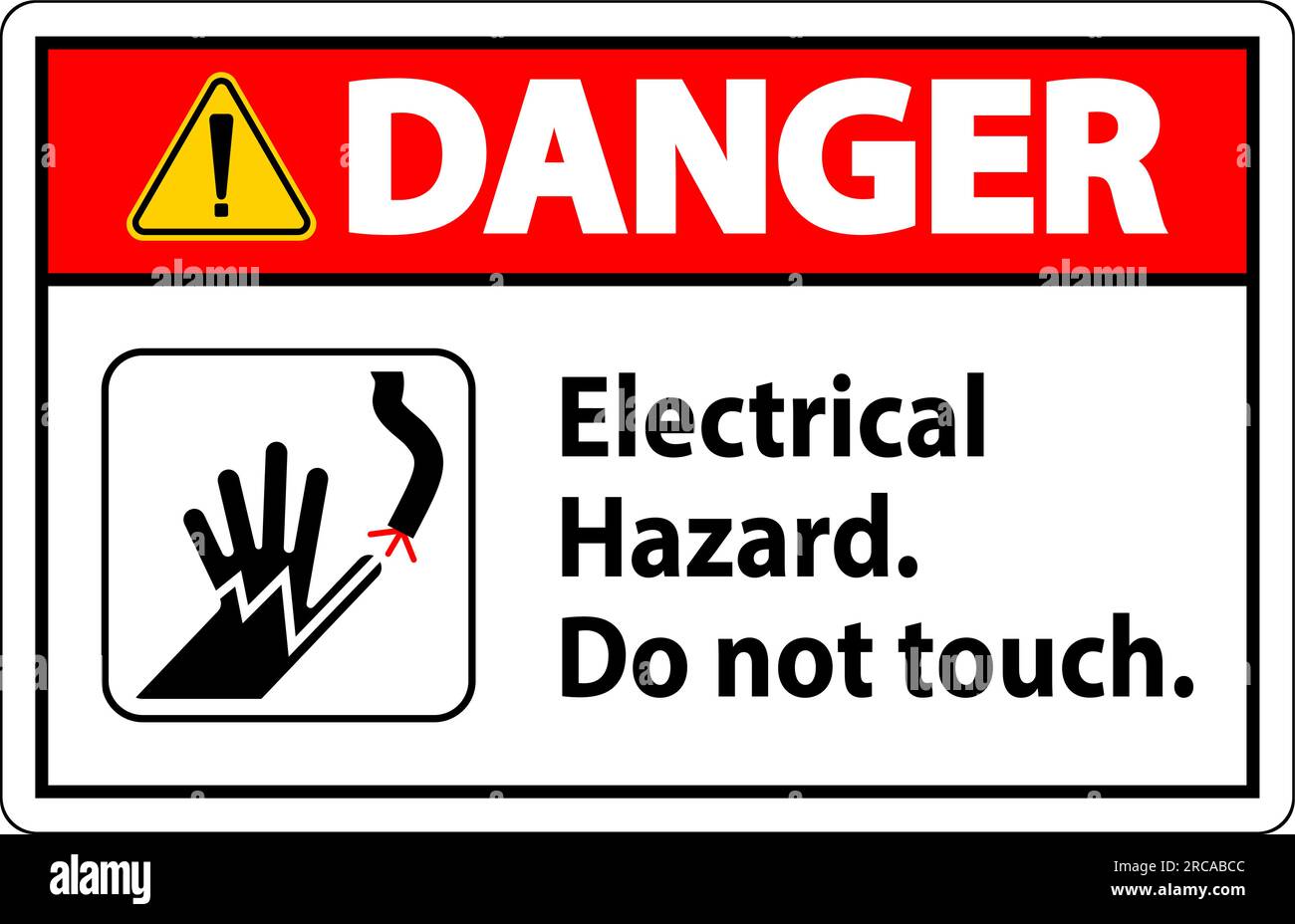 Danger Sign Electrical Hazard. Do Not Touch Stock Vector Image & Art ...