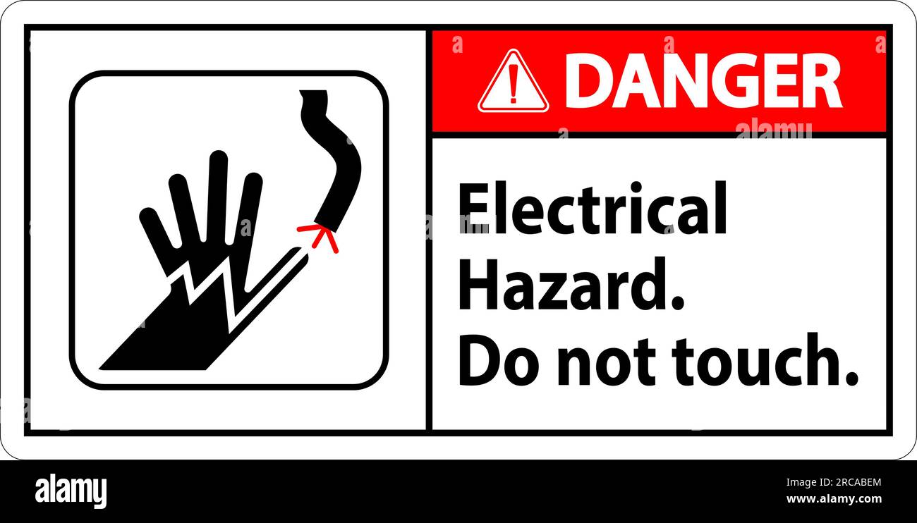 Danger Sign Electrical Hazard. Do Not Touch Stock Vector Image & Art ...