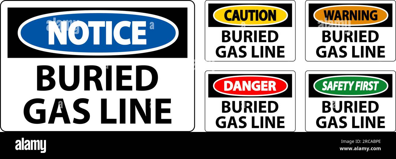 Caution Sign Buried Gas Line On White Background Stock Vector Image ... Caution Sign Buried Gas Line On White Background Stock Vector Image ...