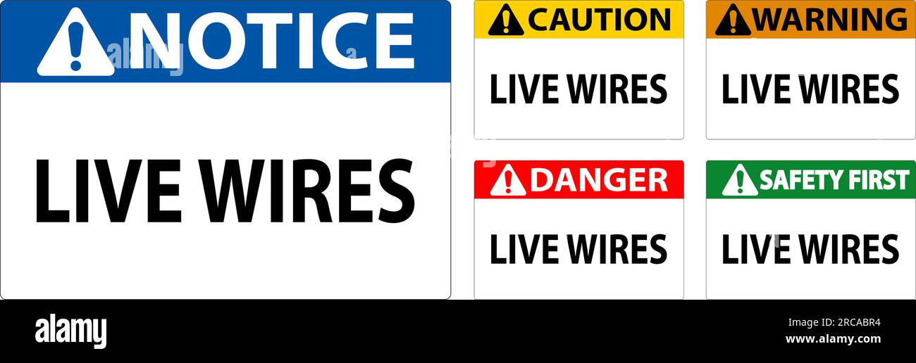 Electric electrical wires danger dangerous Stock Vector Images - Alamy