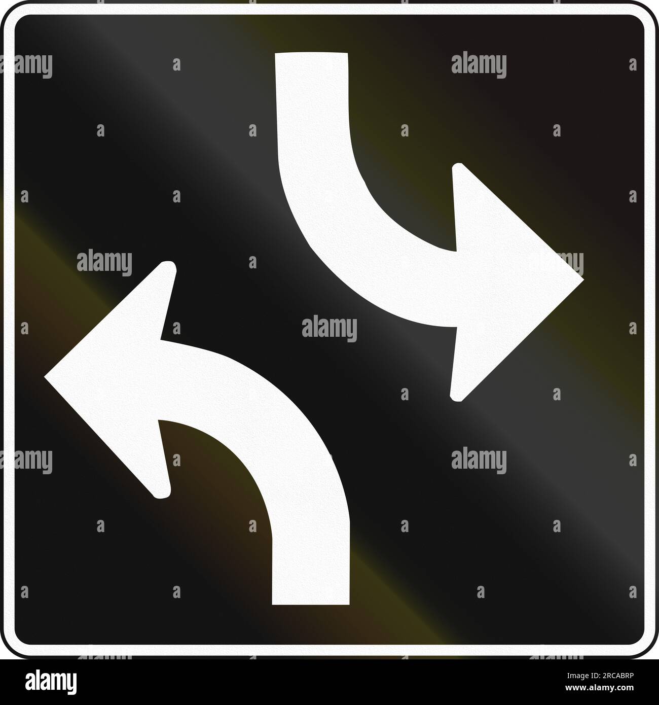 Centre turning lane sign in Canada. This sign is used in Ontario Stock ...