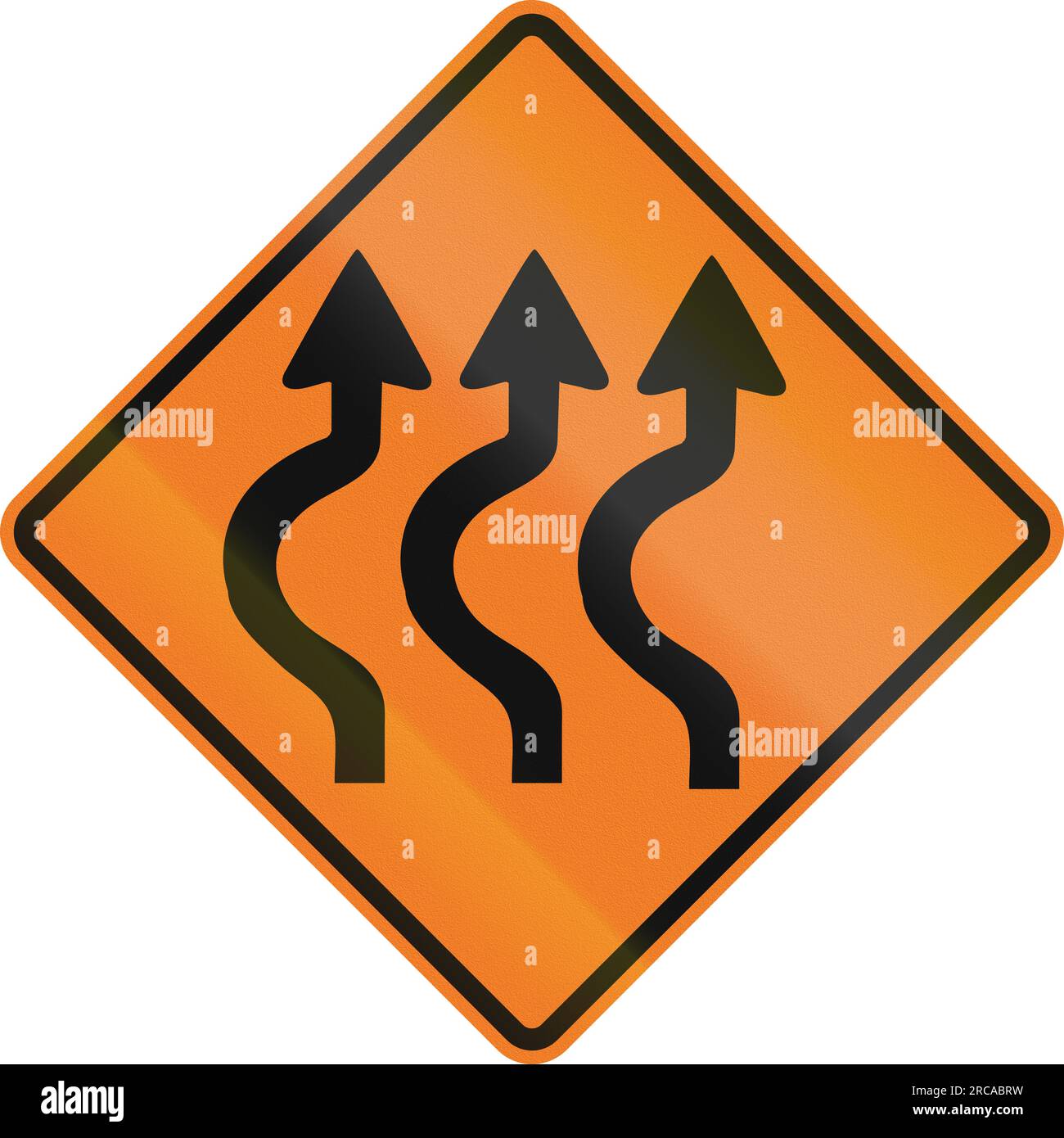 Canadian traffic warning sign - triple two reverse curve to the left ...