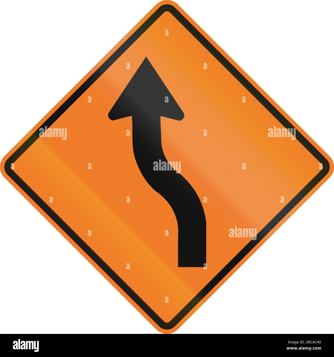 Canadian road warning sign - Reverse curve. This sign is used in ...
