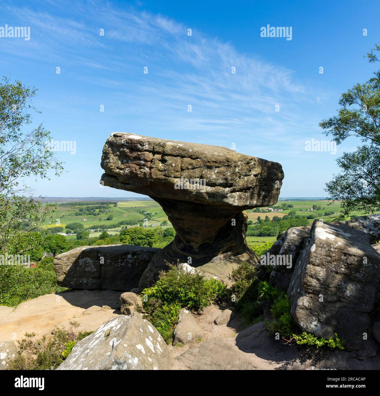 Big balance, Brimham Rocks, Harrogate, North Yorkshire, England, UK ...