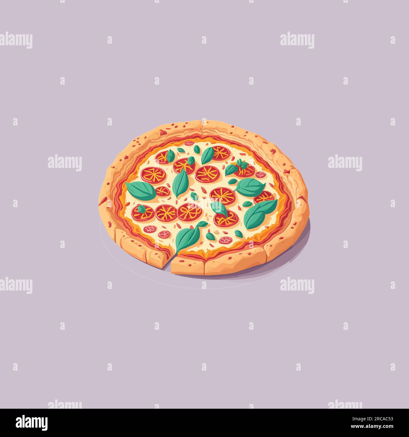 Fresh pizza with tomato, cheese, olive. Fresh pizza vector Stock Vector ...