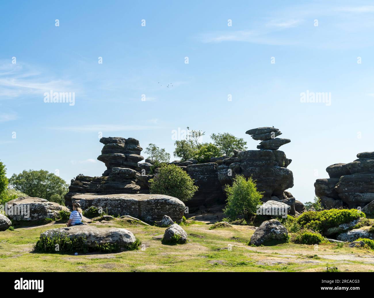 Twin peaks, Brimham Rocks, Harrogate, North Yorkshire, England, UK ...