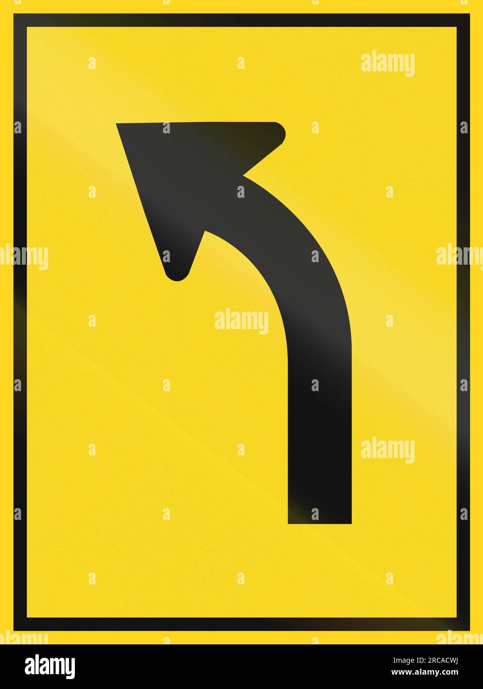 Lane overview sign in Canada - single left turn lane. This sign is used ...