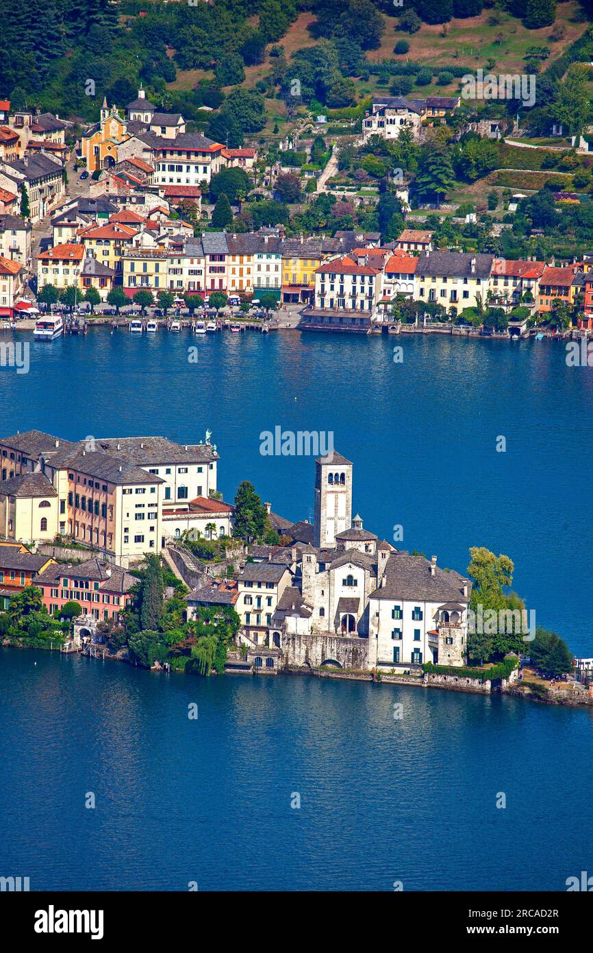 Isola di San Giulio, Orta San Giulio, Lago d'Orta, Piemonte, Italia ...