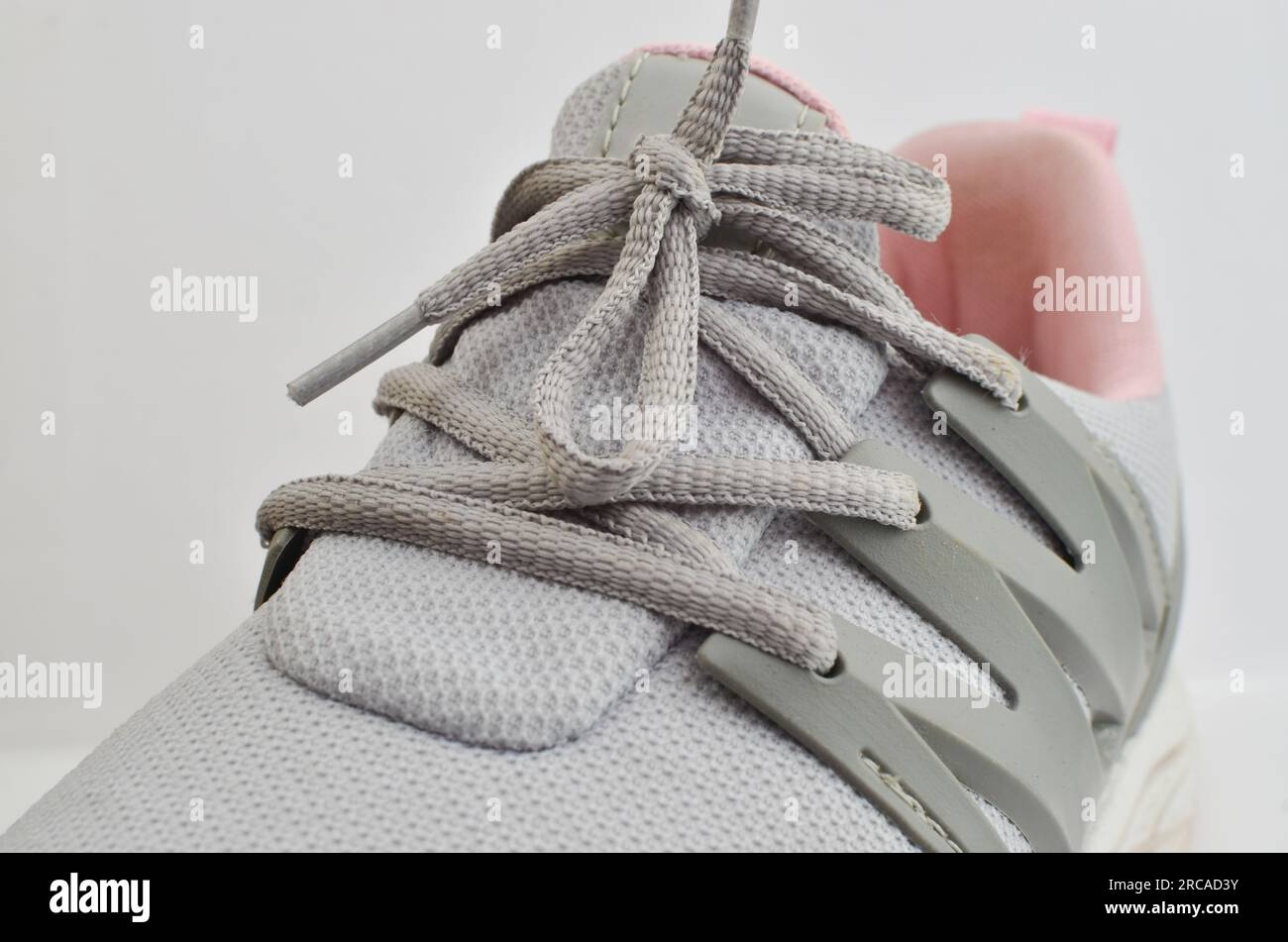 Close-up of running shoes, meticulously revealing their attributes ...