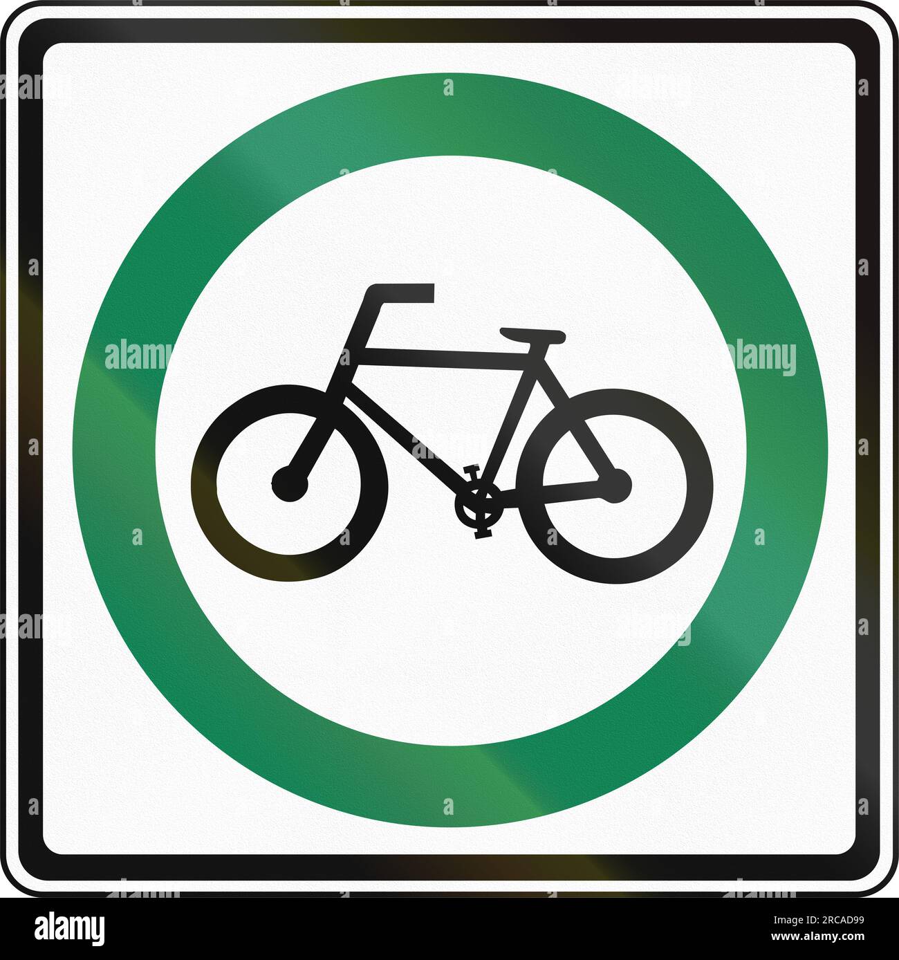 Regulatory sign in Canada - Bike route. This sign is used in Ontario ...