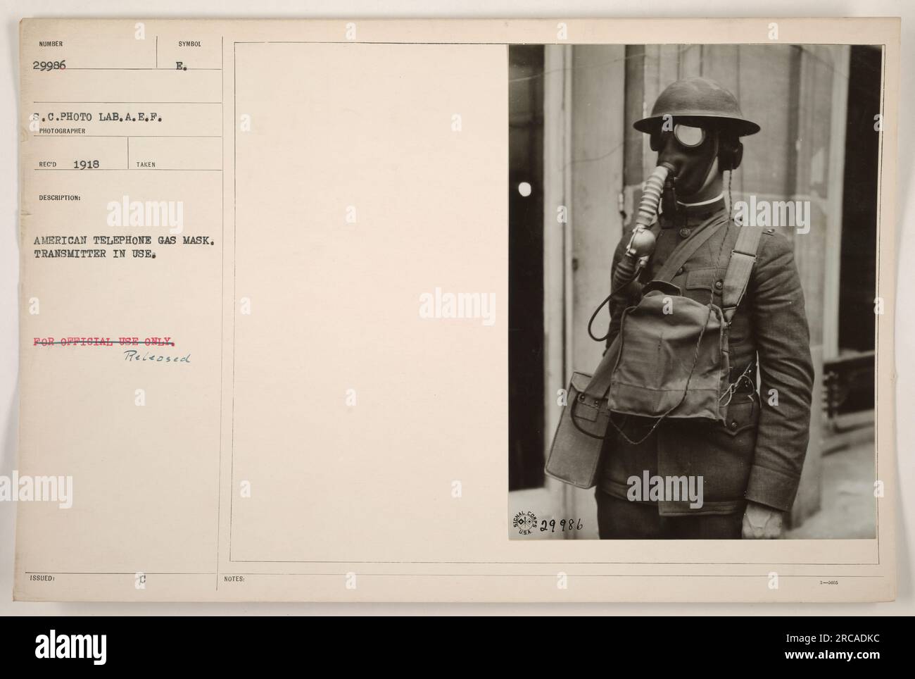 American telephone gas mask hi-res stock photography and images - Alamy