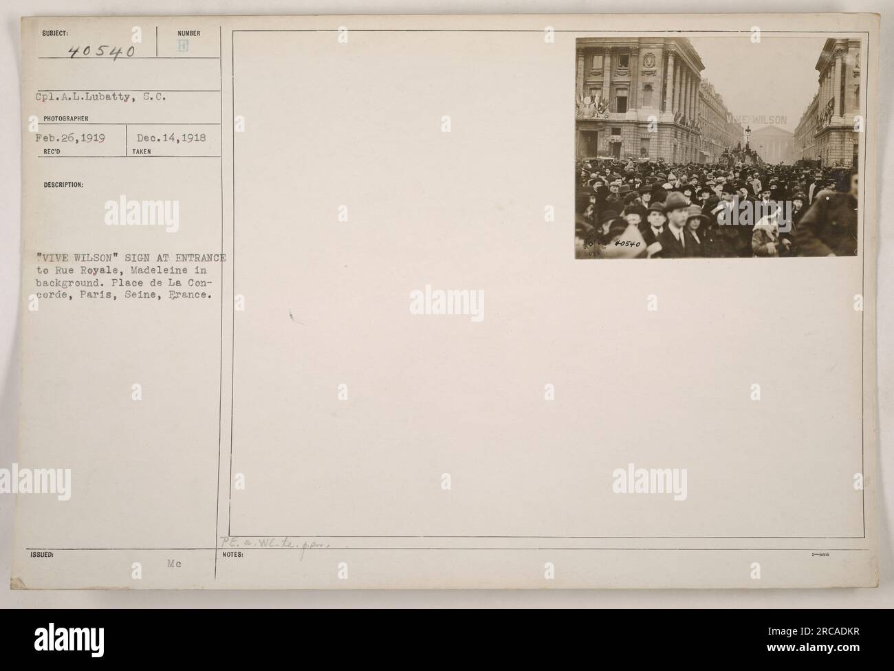 Cpl. A.L. Lubatty of the Signal Corps took a photograph on February 26 ...