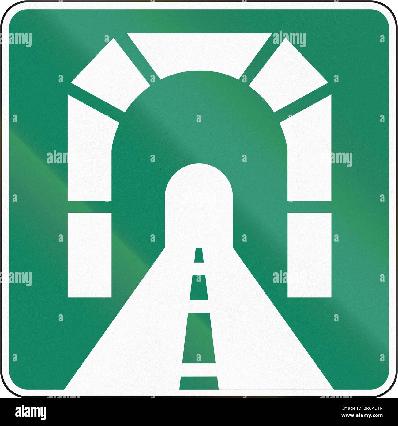 Guide and information road sign in Quebec, Canada - Tunnel Stock Photo ...