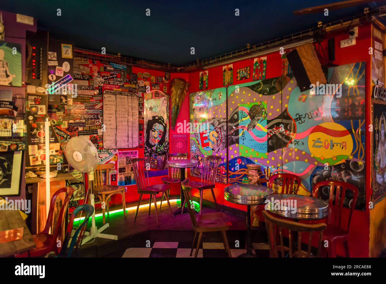 Bar at the Cabaret Populaire Culture Rapide, 20th arrondissement, Paris ...