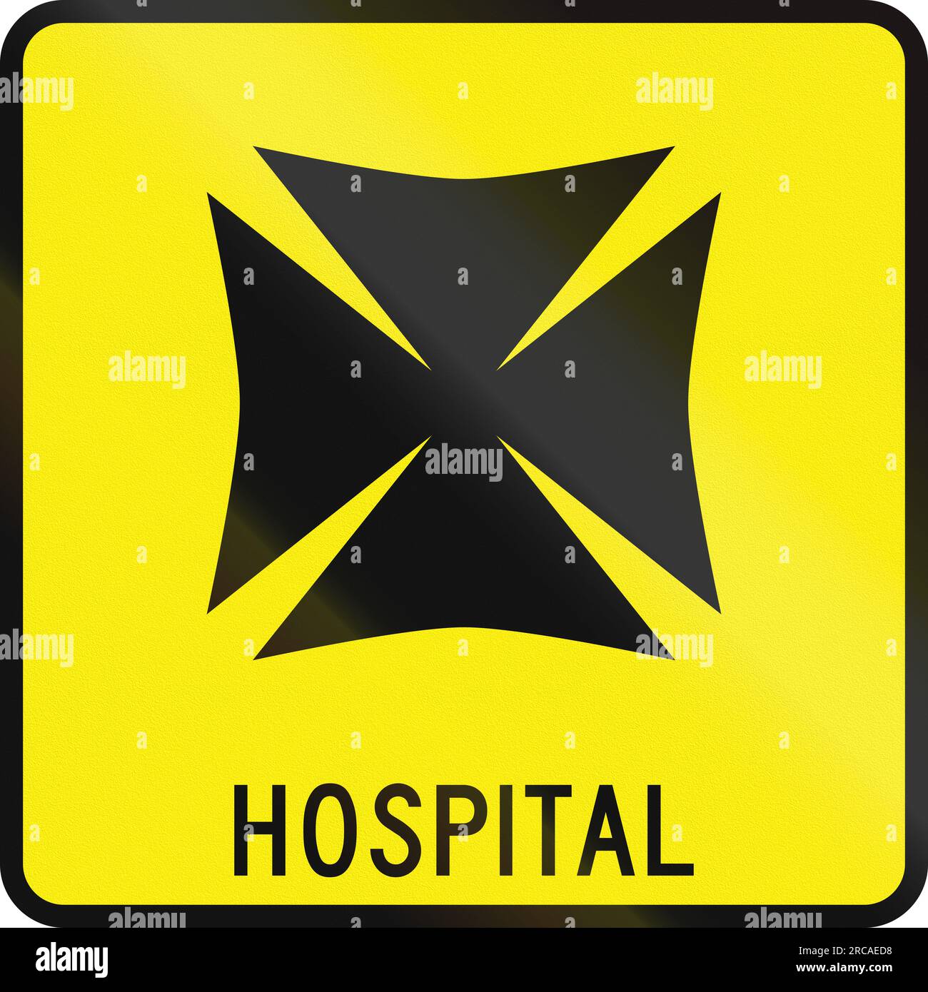 An historic Irish road sign - Hospital Stock Photo - Alamy