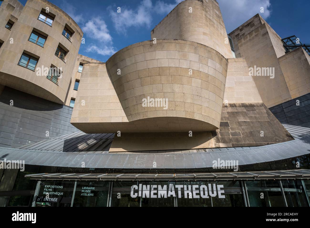 Cinémathèque Française, a Frank Gehry–designed building with a museum ...