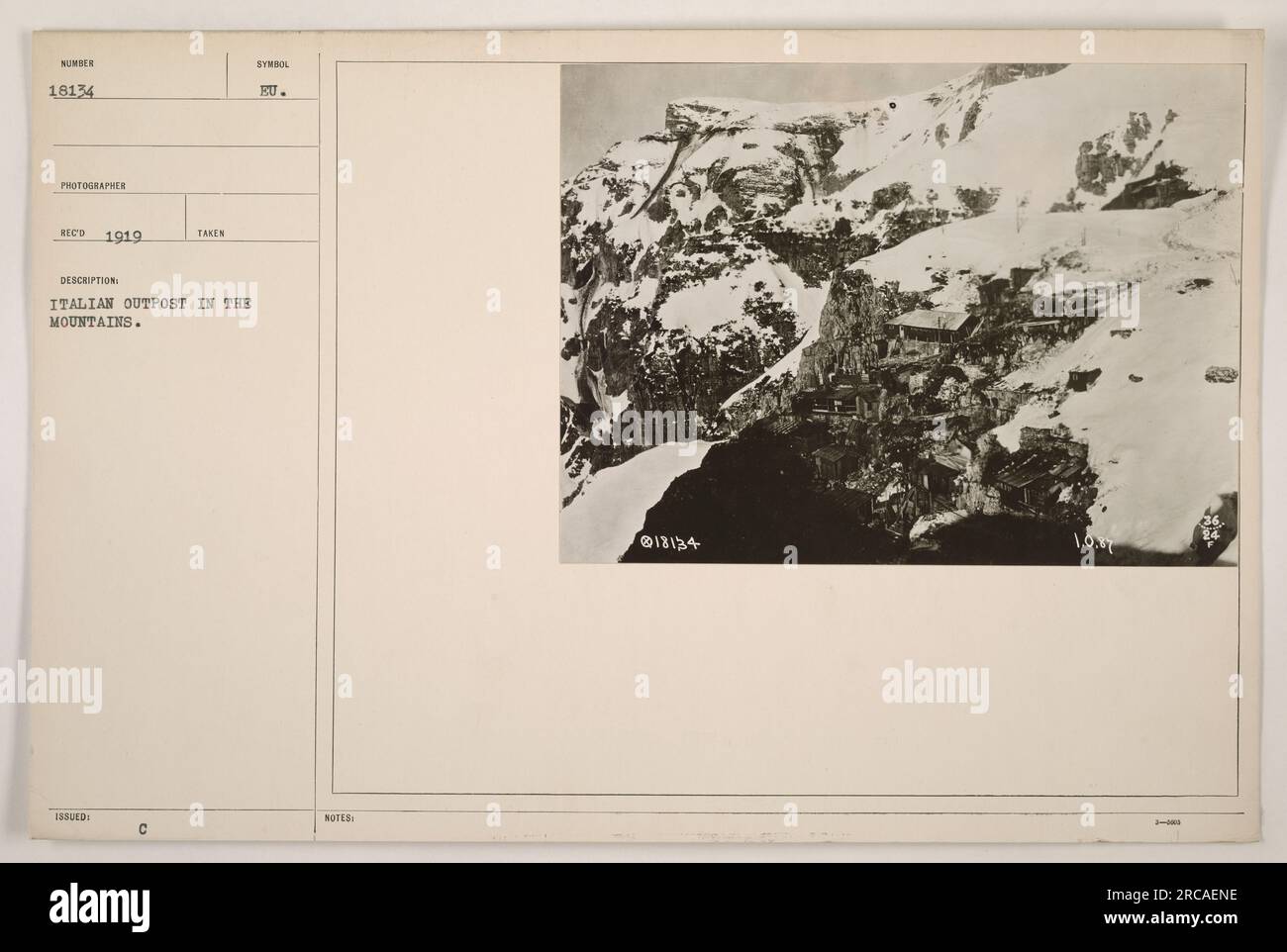 Italian soldiers stand guard at an outpost in the mountains during ...