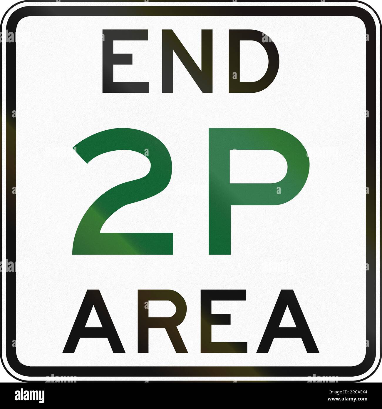 Australian road sign: End 2 hour parking area Stock Photo - Alamy