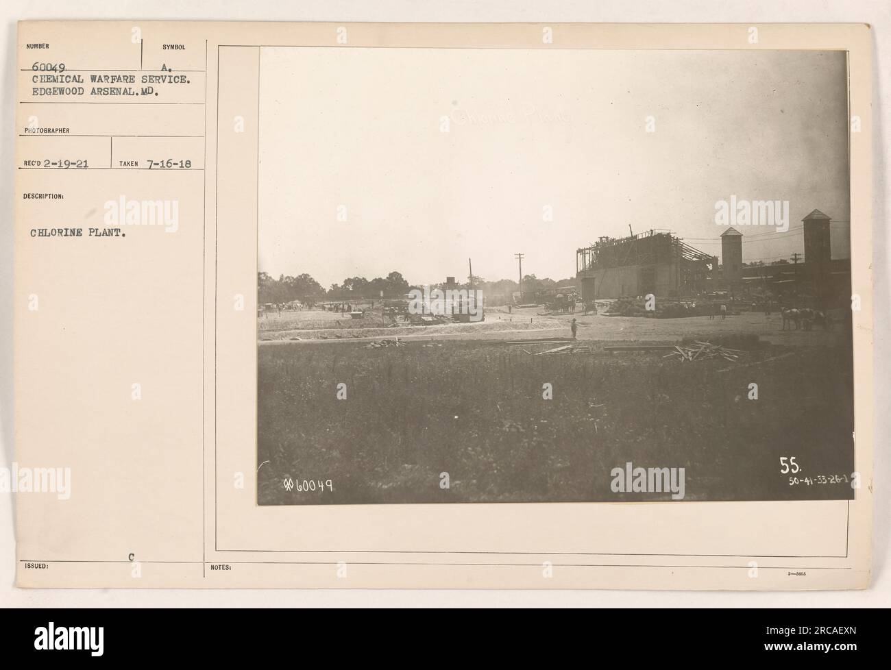A photograph showing the Chlorine Plant NUMBER 60049 at the Edgewood ...