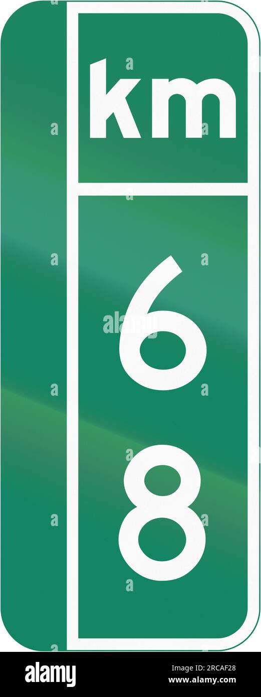 Guide and information road sign in Quebec, Canada - Milestone sign with ...