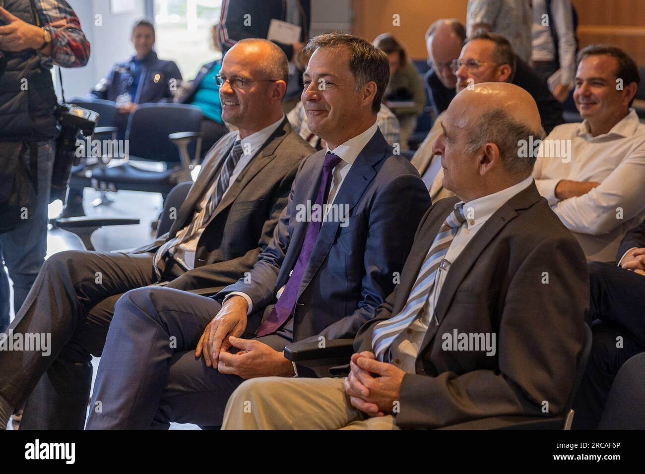 Tihange, Belgium. 13th July, 2023. Prime Minister Alexander De Croo ...
