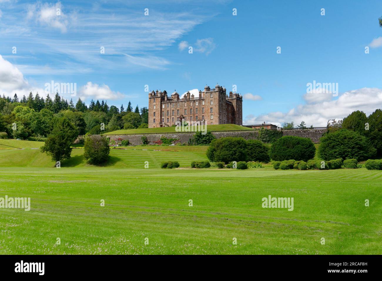 View of Drumlanrig Castle and Gardens part of Queensberry Estate in ...