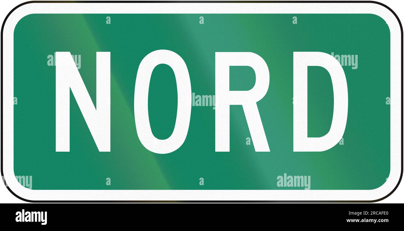 Supplemental guide and information road sign in Quebec, Canada - North ...