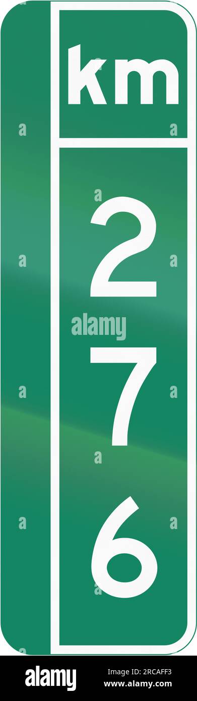 Guide and information road sign in Quebec, Canada - Milestone sign with ...