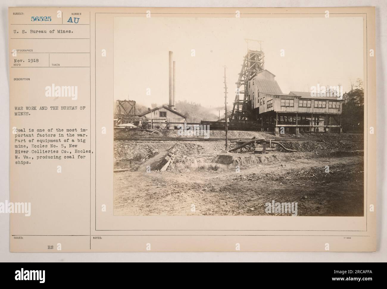 Equipment at the Eccles No. 5 mine in West Virginia, operated by the ...