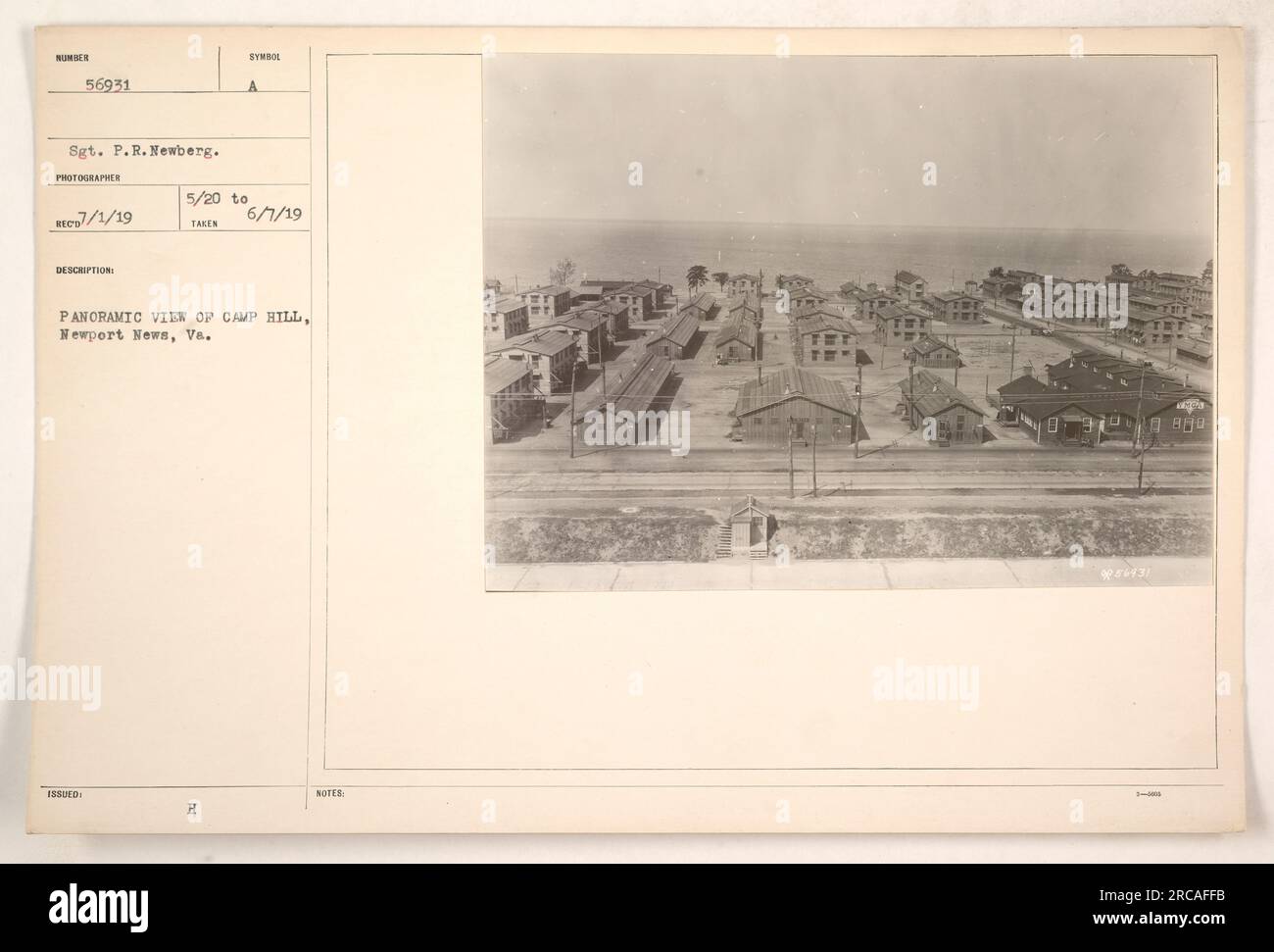 Panoramic view of Camp Hill in Newport News, Virginia. The photo was ...