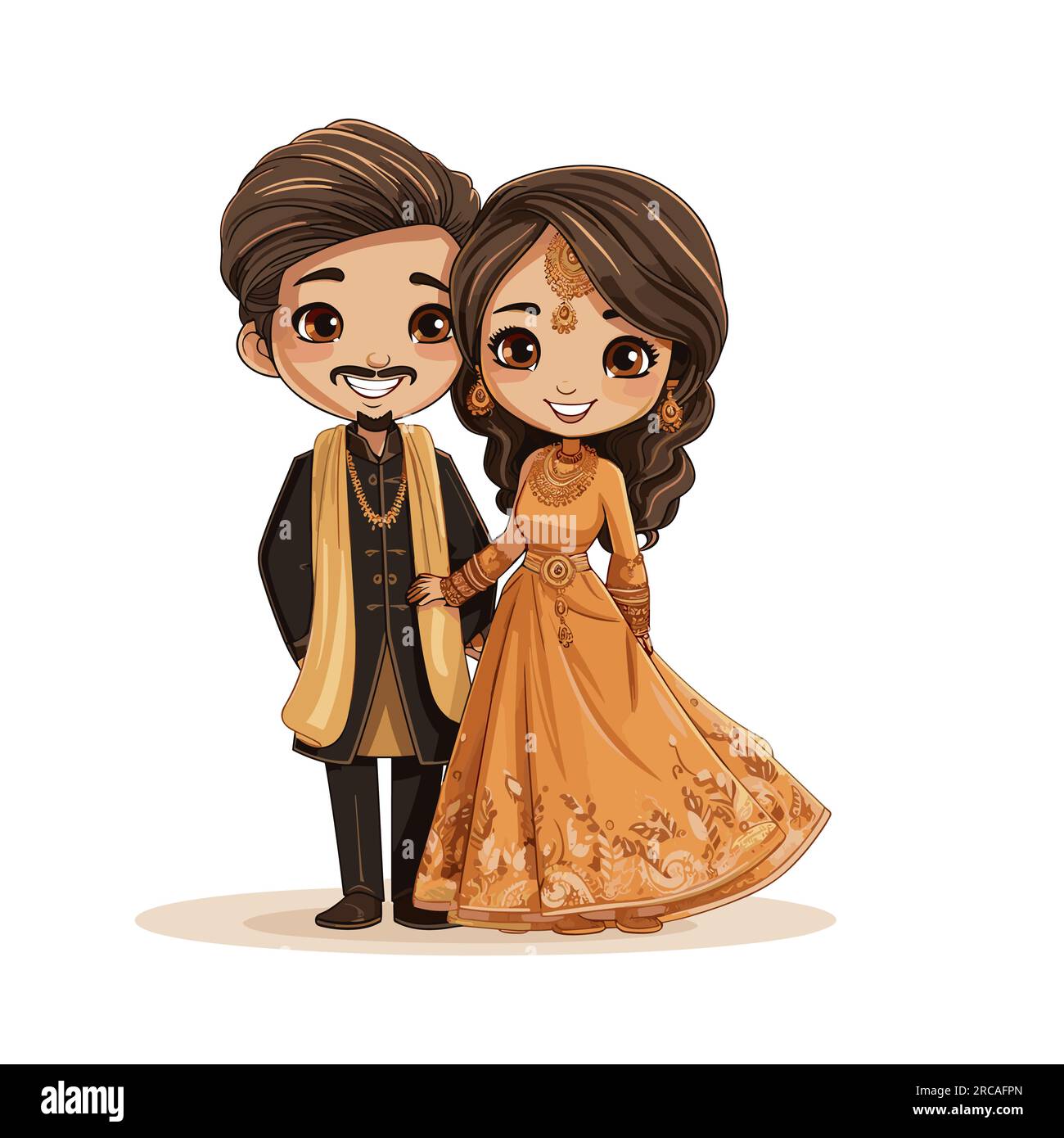 Indian Bride And Groom Animated