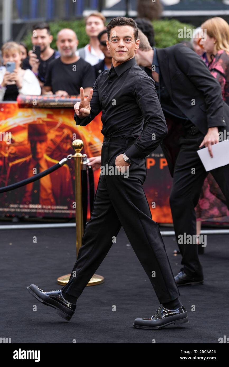 Rami Malek poses for photographers upon arrival at the premiere of the ...