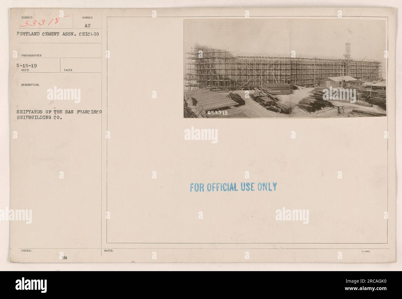 "Shipyards of the San Francisco Shipbuilding Co, captured by the ...