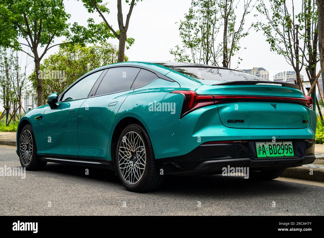 Exterior picture of Neta S, from a Chinese EV startup, on a test drive ...